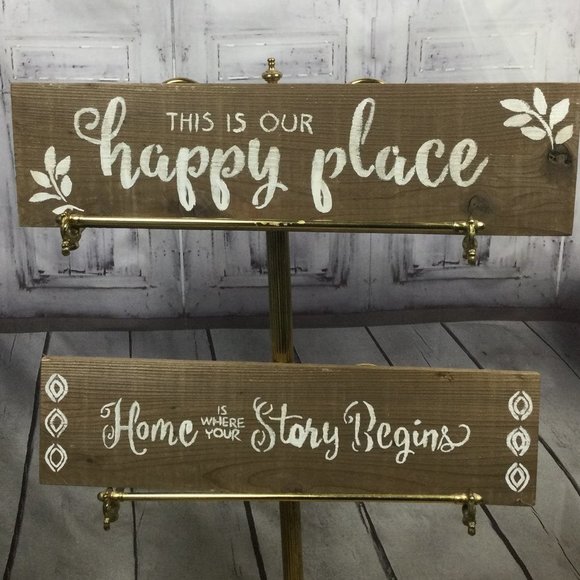 Accents | 4 Wooden Decor Plaque Signs Home Family Etc | Poshmark